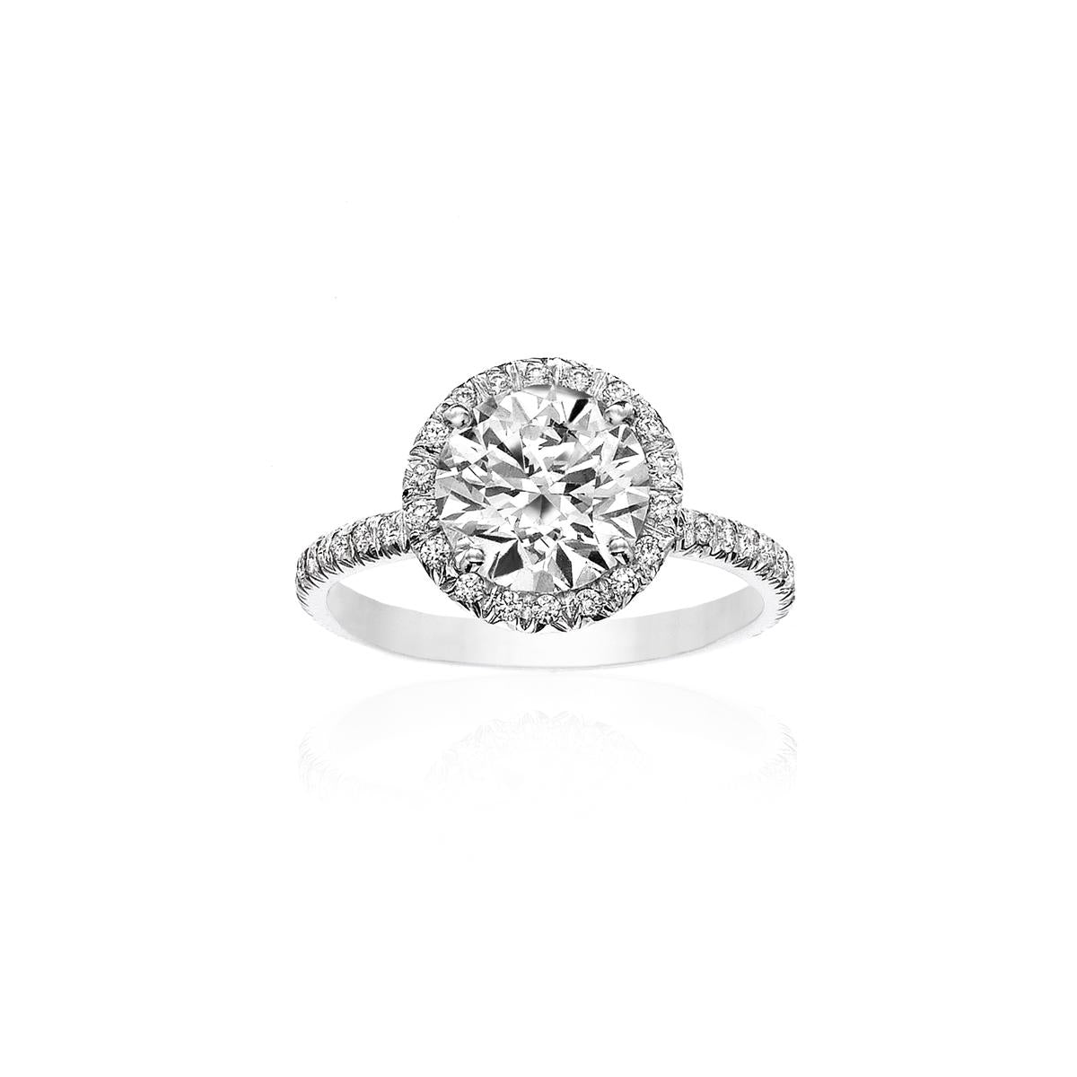 Round Brilliant Micro Pavé Diamond Ring – TGluck